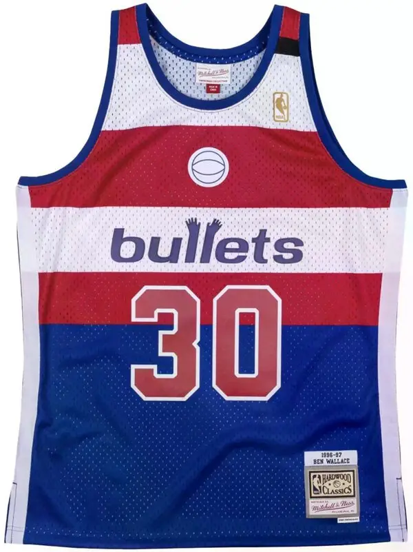 Mitchell & Ness Nba Washington Bullets 96 Ben Wallace Swingman Jersey Vest - Blue