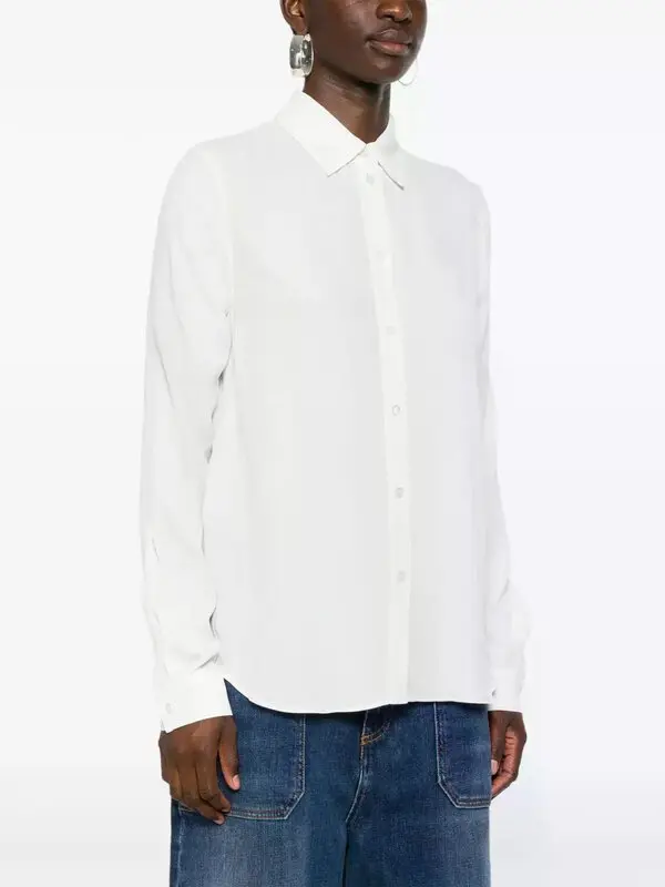 Pinko Crepe De Chine Shirt With High-low Hem