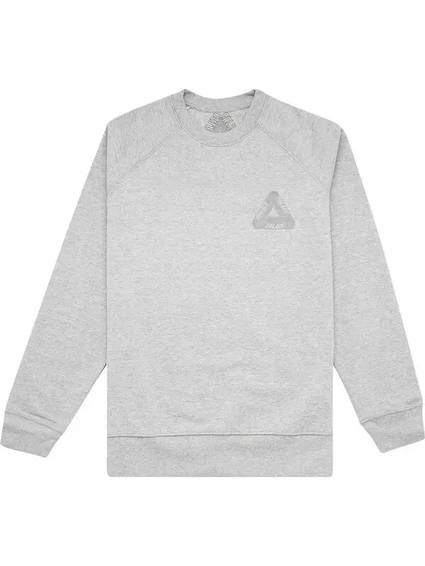 PALACE Crewneck Sweatshirt With Logo Detail - Grey