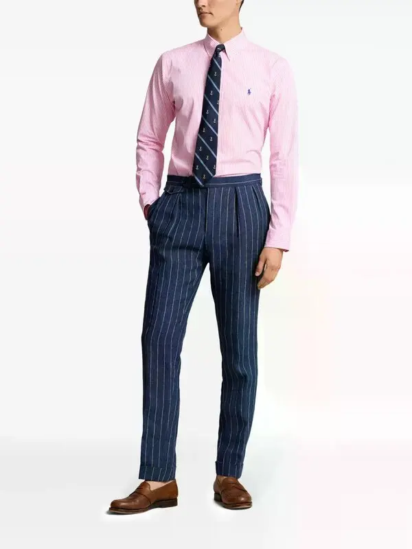 Polo Ralph Lauren Striped Poplin Shirt - Pink