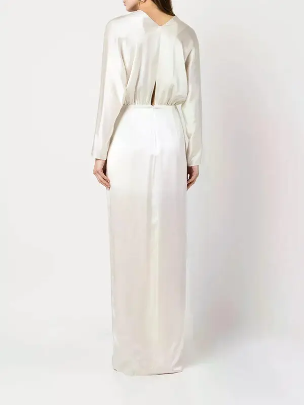 Michelle Mason Silk Twist Detail Gown - Neutrals