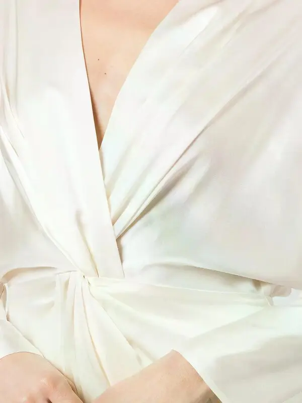 Michelle Mason Silk Twist Detail Gown - Neutrals