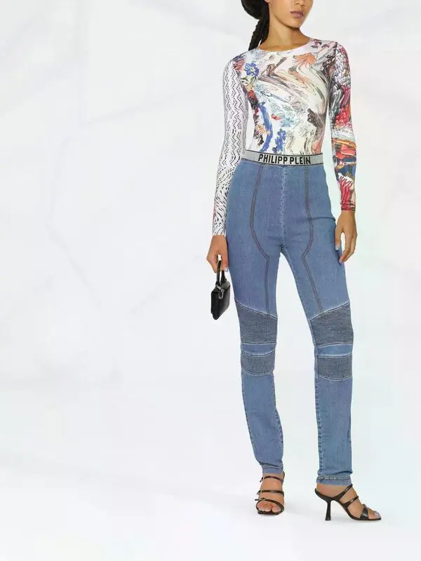 Philipp Plein Logo-embellished Jeggings