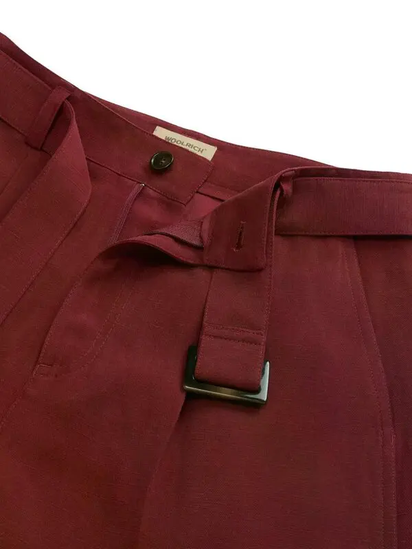 Woolrich Pleat-detailing Belted Shorts