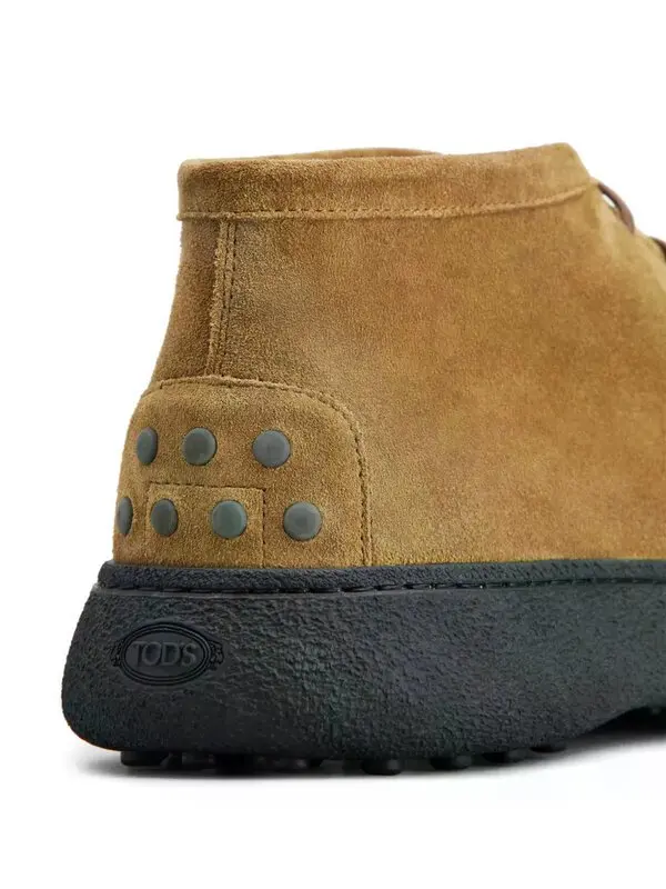 TOD'S Suede Ankle Boots With Gommino Sole - Neutrals