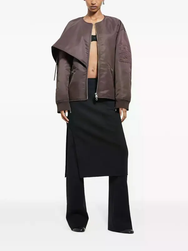 COURREGES Oversized Bomber Jacket With Bow Detail