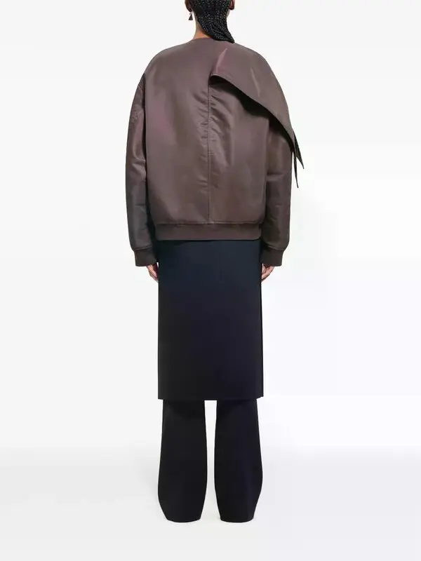 COURREGES Oversized Bomber Jacket With Bow Detail