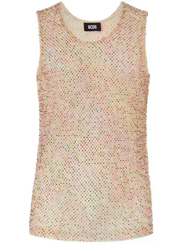 Gcds Embellished Tulle Tank Top