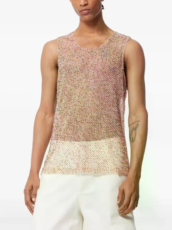 Gcds Embellished Tulle Tank Top