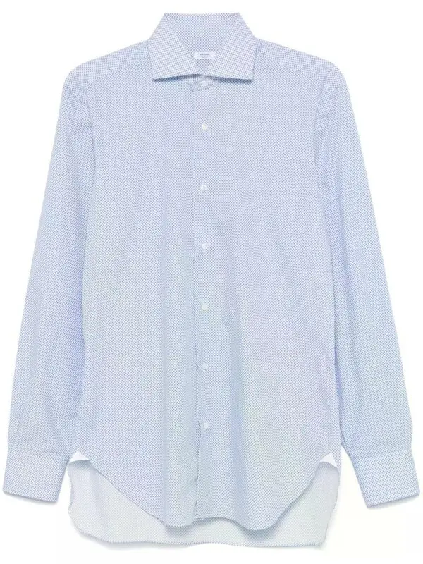 BARBA NAPOLI Patterned-jacquard Shirt