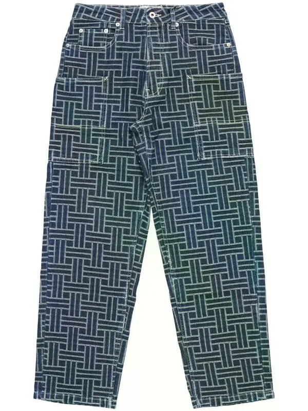 Kenzo Weave Cargo Jeans - Blue