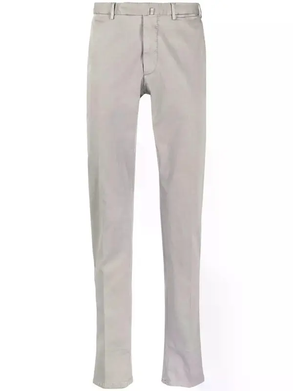 DELL'OGLIO Slim-cut Leg Chino Trousers - Neutrals