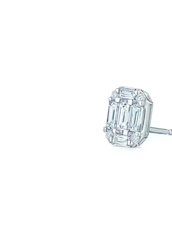 Kwiat 18kt White Gold Diamond Starburst Stud Earrings