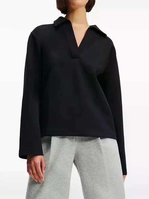 Karl Lagerfeld Logo-print V-neck Sweatshirt