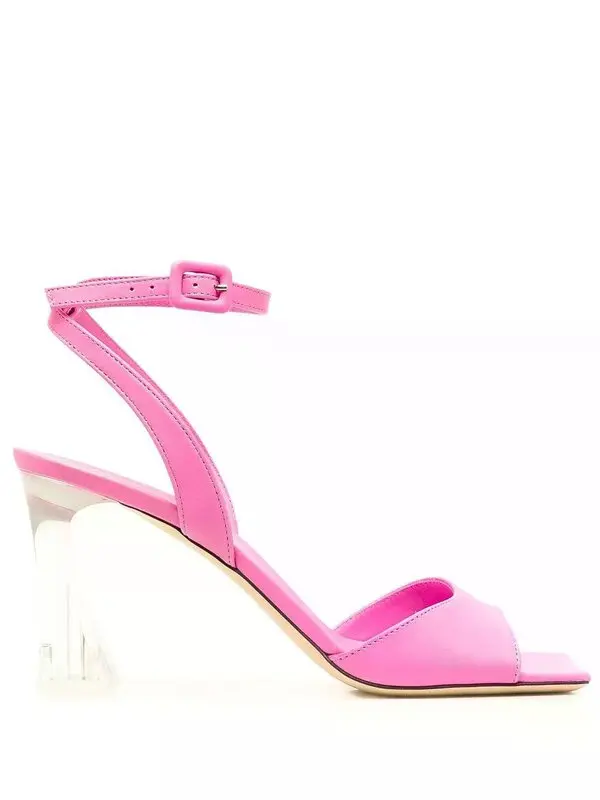 GIUSEPPE ZANOTTI Strappy Sandals With Transparent Block Heel