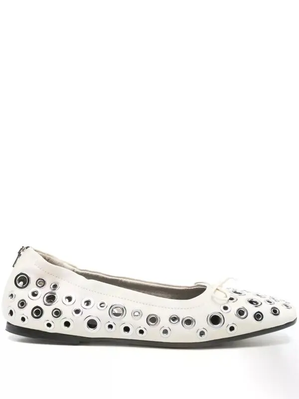 GOLDEN GOOSE Eyelet-detail Ballet Flats - White