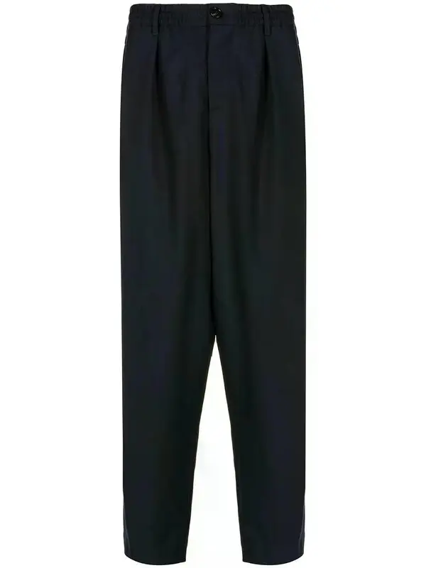 Marni Tropical Wool Cropped Trousers - Blue