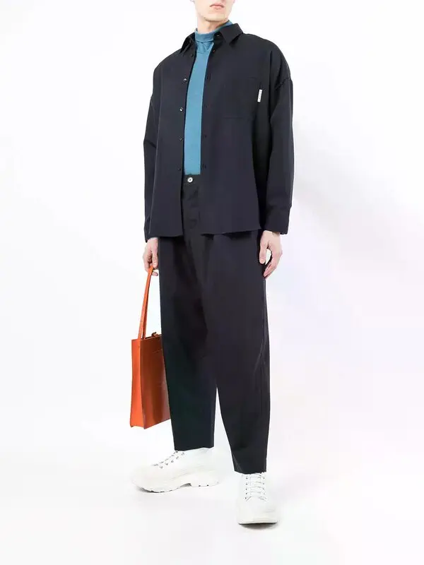 Marni Tropical Wool Cropped Trousers - Blue