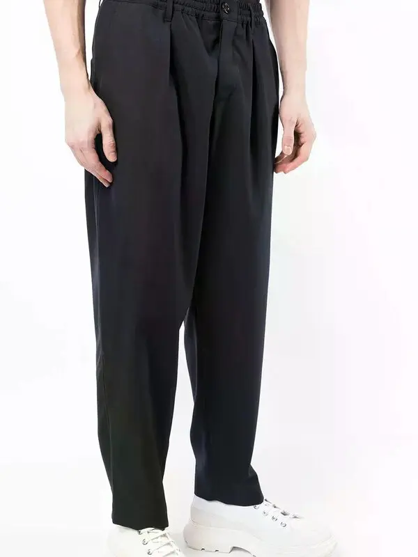Marni Tropical Wool Cropped Trousers - Blue