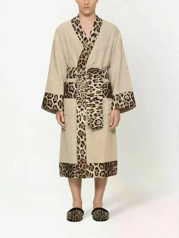 Dolce & Gabbana Cotton Terry Bath Robe - Neutrals