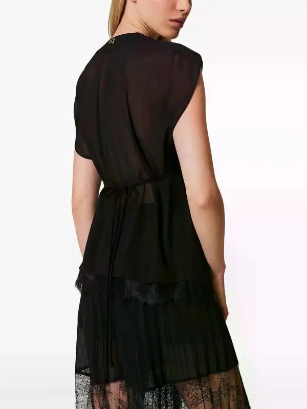 TWINSET Pleated Lace Top