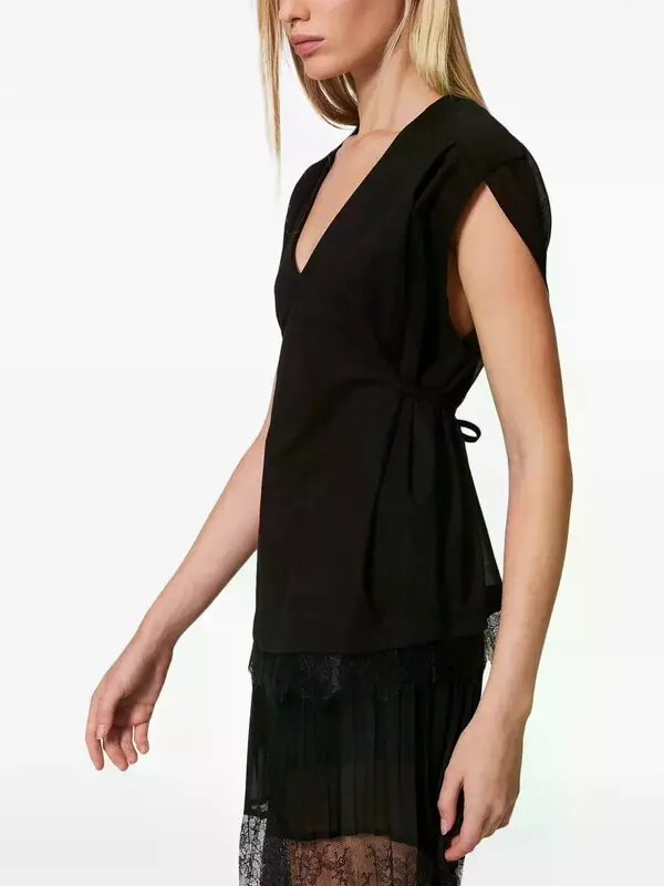TWINSET Pleated Lace Top
