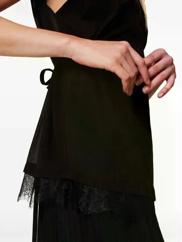 TWINSET Pleated Lace Top