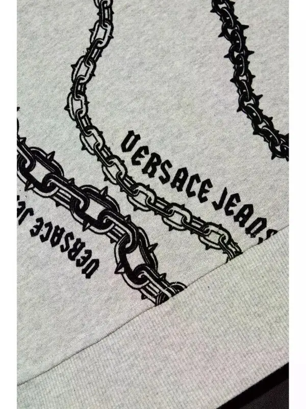 Versace Chain Link Print Crewneck Sweatshirt