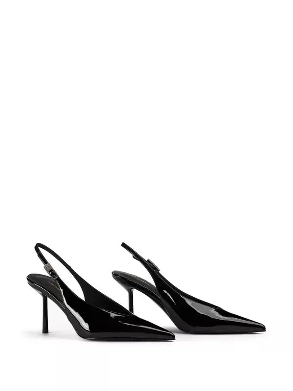 LE SILLA Patent Leather Slingback Pumps - Black