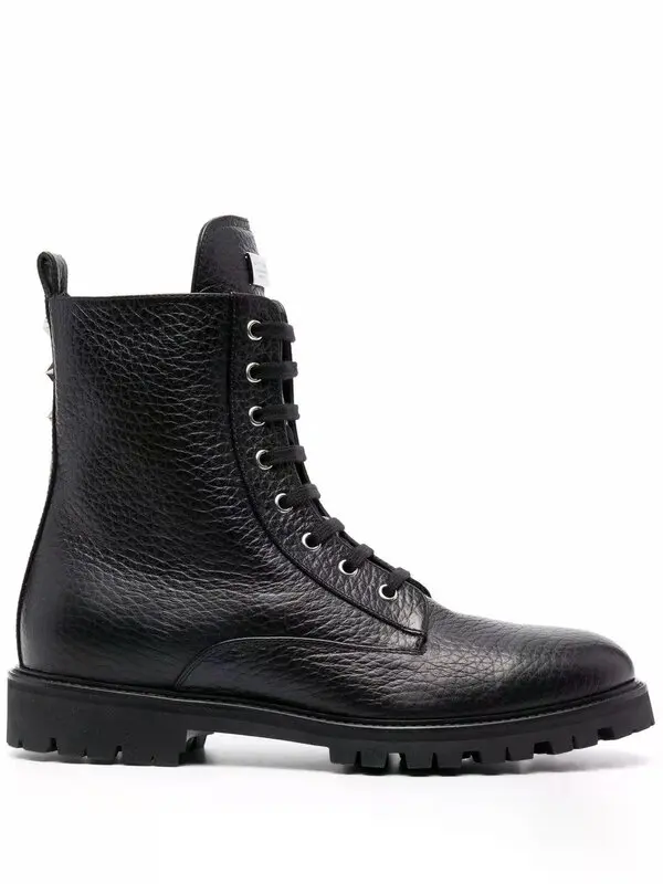 Philipp Plein Star-studded Leather Boots