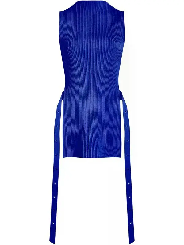 Proenza Schouler Sleeveless High Neck Top With Cut-out Detailing - Blue