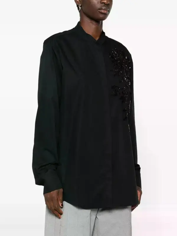 P.a.r.o.s.h Embroidered Cotton Poplin Shirt