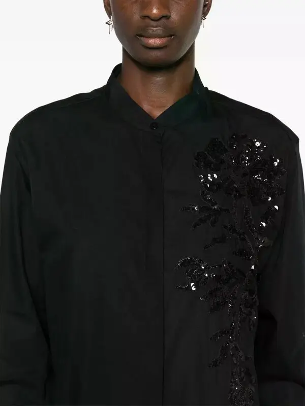 P.a.r.o.s.h Embroidered Cotton Poplin Shirt