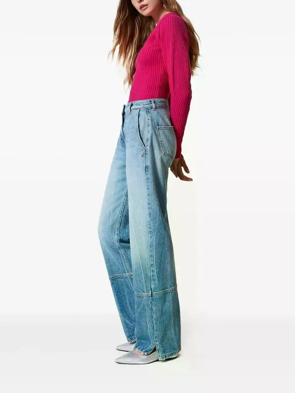 TWINSET Seam-detail Wide-leg Jeans