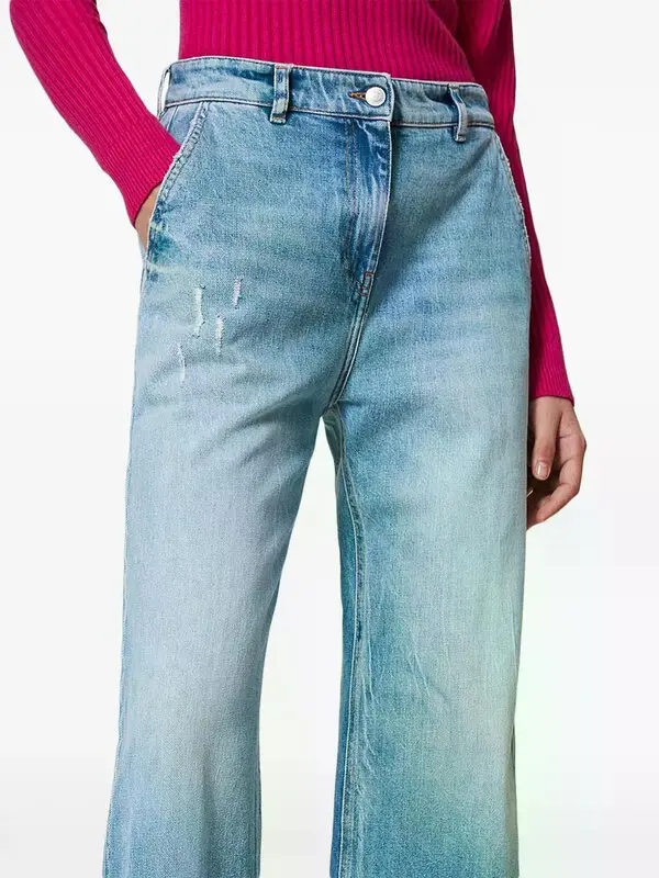 TWINSET Seam-detail Wide-leg Jeans