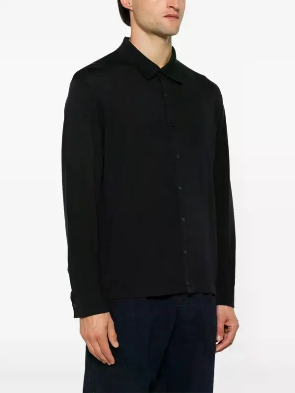 D4.0 Fine Knit Wool Cardigan - Black