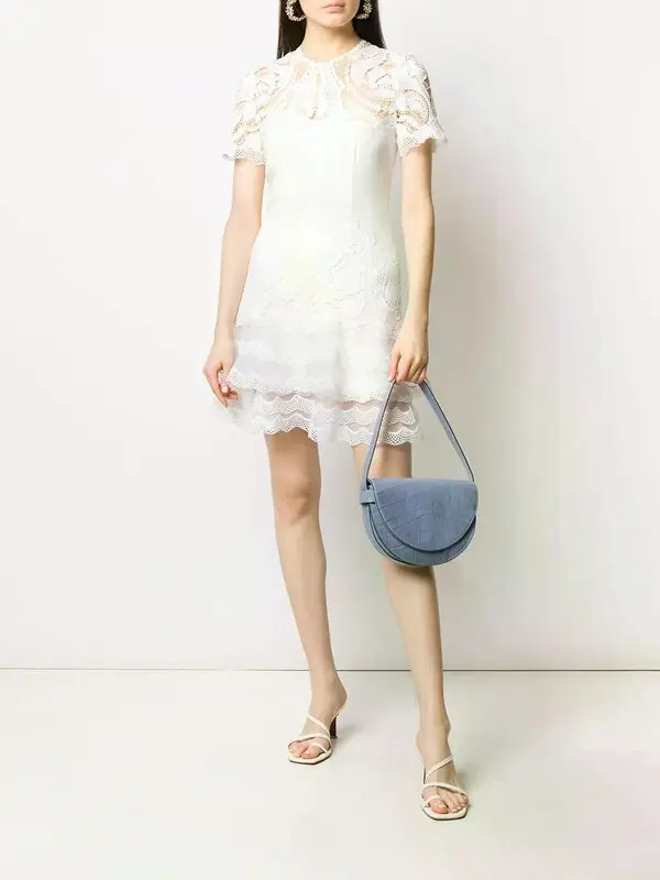 Simkhai Lace Panelled Crepe Dress - White
