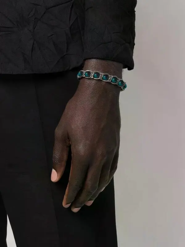 Emanuele Bicocchi Shamballa Bead Bracelet - Silver