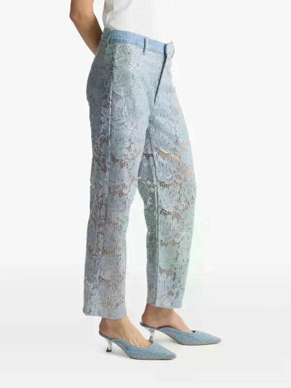Liu Jo Floral Lace Sequined Jeans