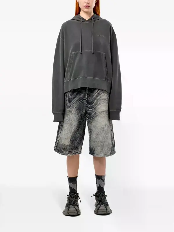 Camper Logo Embroidered Cotton Hoodie - Grey