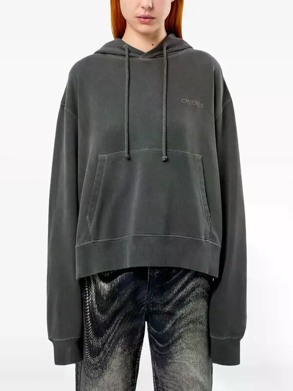 Camper Logo Embroidered Cotton Hoodie - Grey
