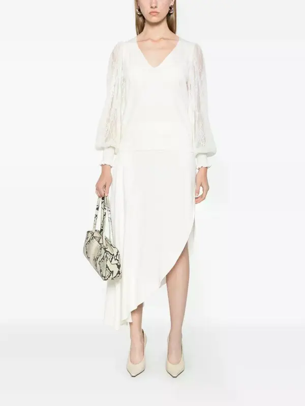 TWINSET Dual-use Lace-sleeve Sweater