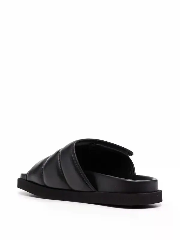 GIABORGHINI Padded-strap Open-toe Slides - Black