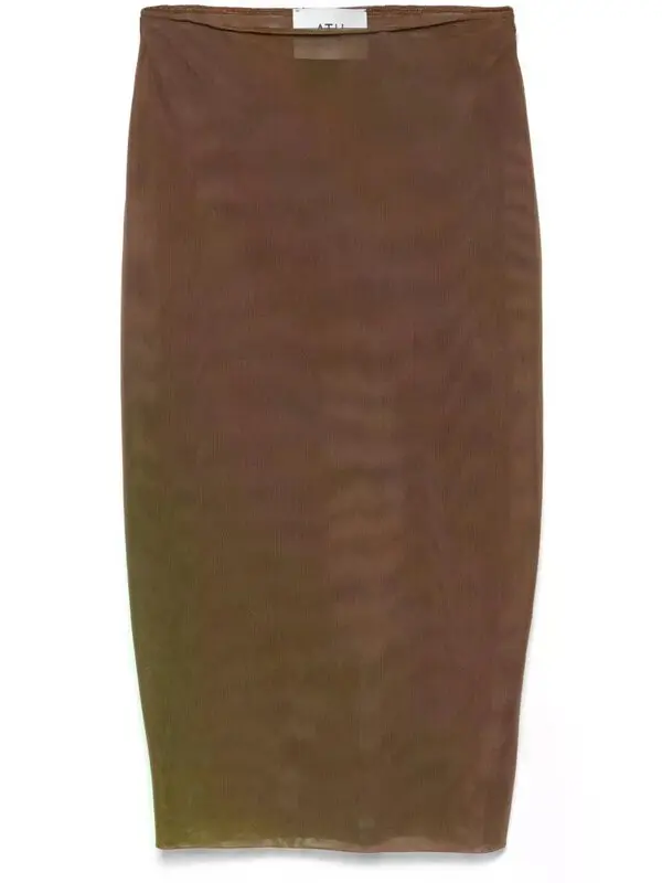 ATU BODY COUTURE Mesh Midi Skirt - Brown