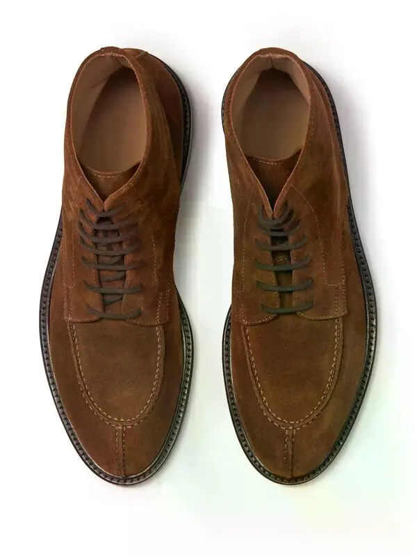 SCAROSSO Lace-up Suede Ankle Boots