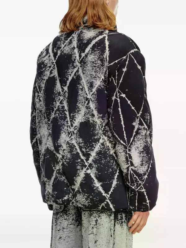 DIESEL® Geometric-pattern Print Bomber Jacket