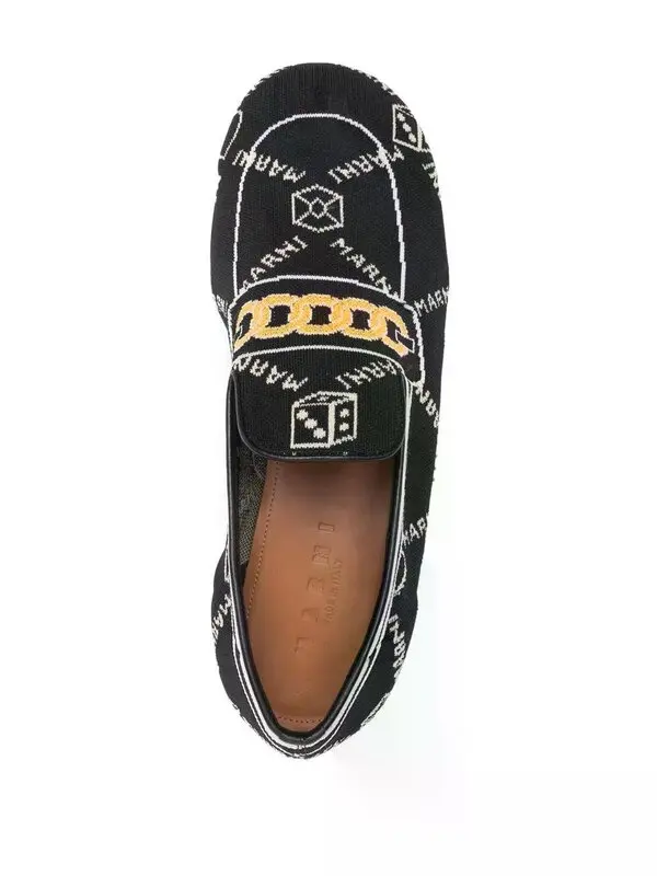 Marni All-over Logo-jacquard Loafers