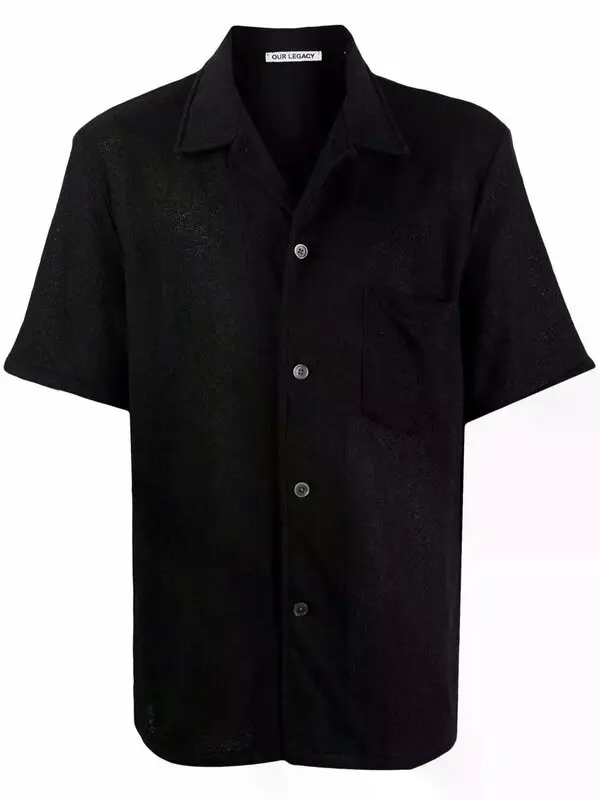 Our Legacy Bouclé Short-sleeve Shirt - Black