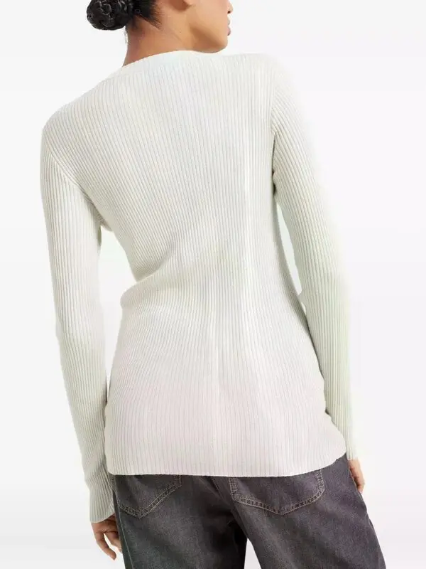 Brunello Cucinelli Fine Knit Long-sleeved Top - Neutrals
