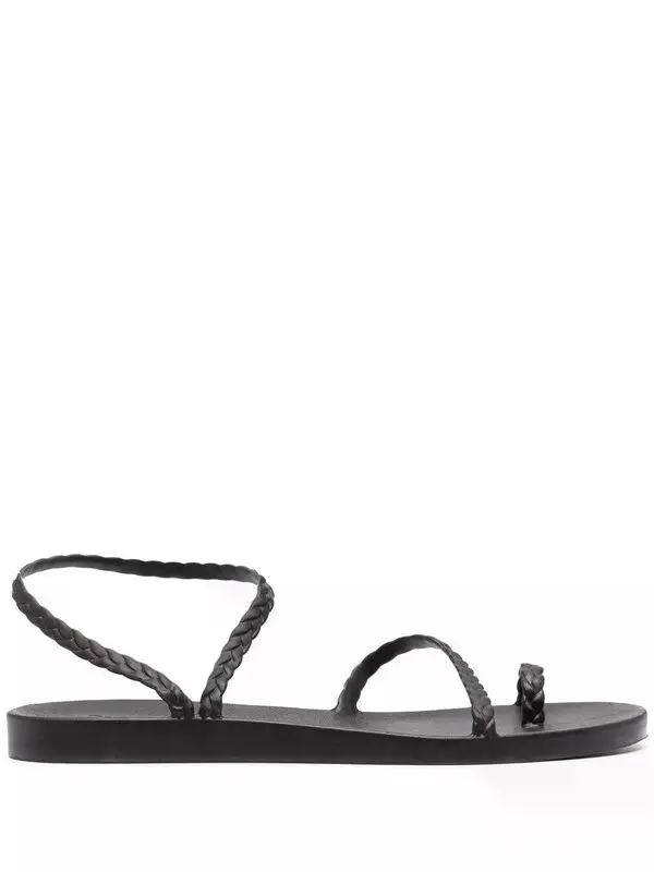 ANCIENT GREEK SANDALS Eleftheria Braided Sandals - Black